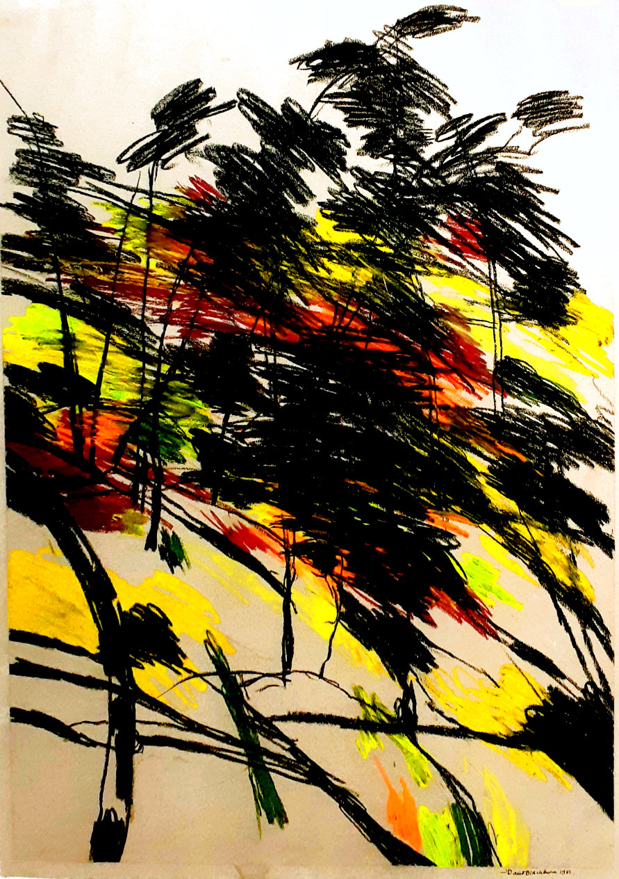 Untitled Abstract 1987 Pastel 25x20 by David Blackburn - For Sale on ...