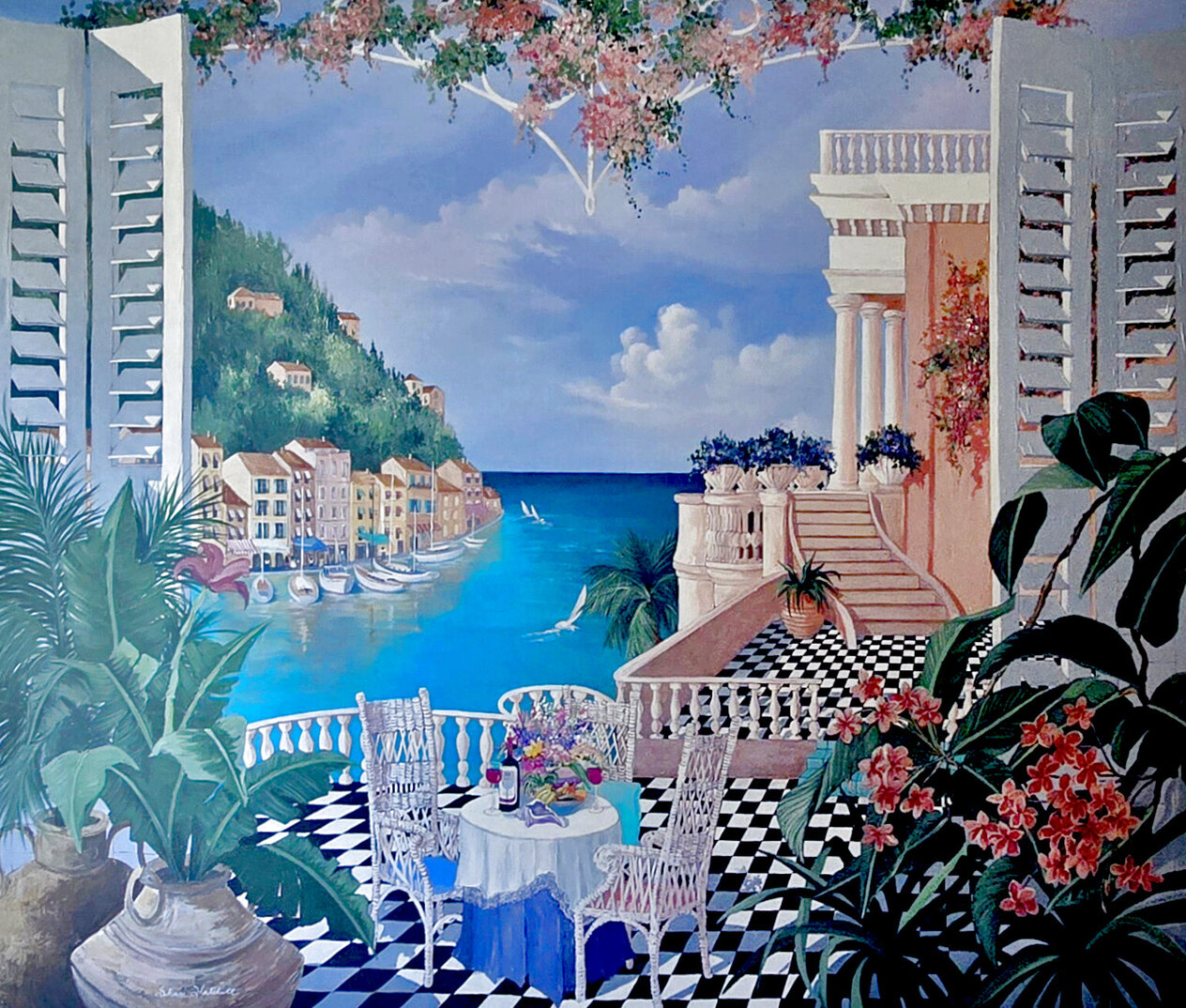 Untitled Coastal Scene Oil on Canvas by Sharie Hatchett Bohlmann - For ...
