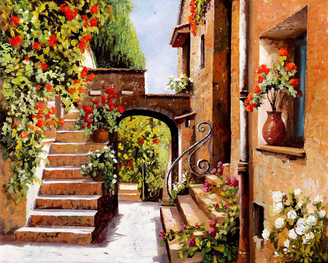 Park West, Italian Artist Guido Borelli Paintings For Sale, Listings ...