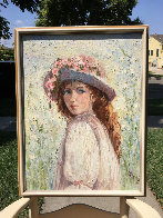 Woman With Hat 24x18 by Irene Borg - For Sale on Art Brokerage