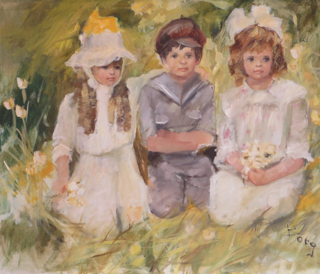 Untitled Oil on Canvas 30x36 by Irene Borg - For Sale on Art Brokerage