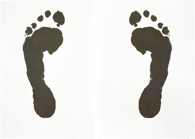 Foot Print Left and Right Set of 2 1986 Limited Edition Screenprints by ...