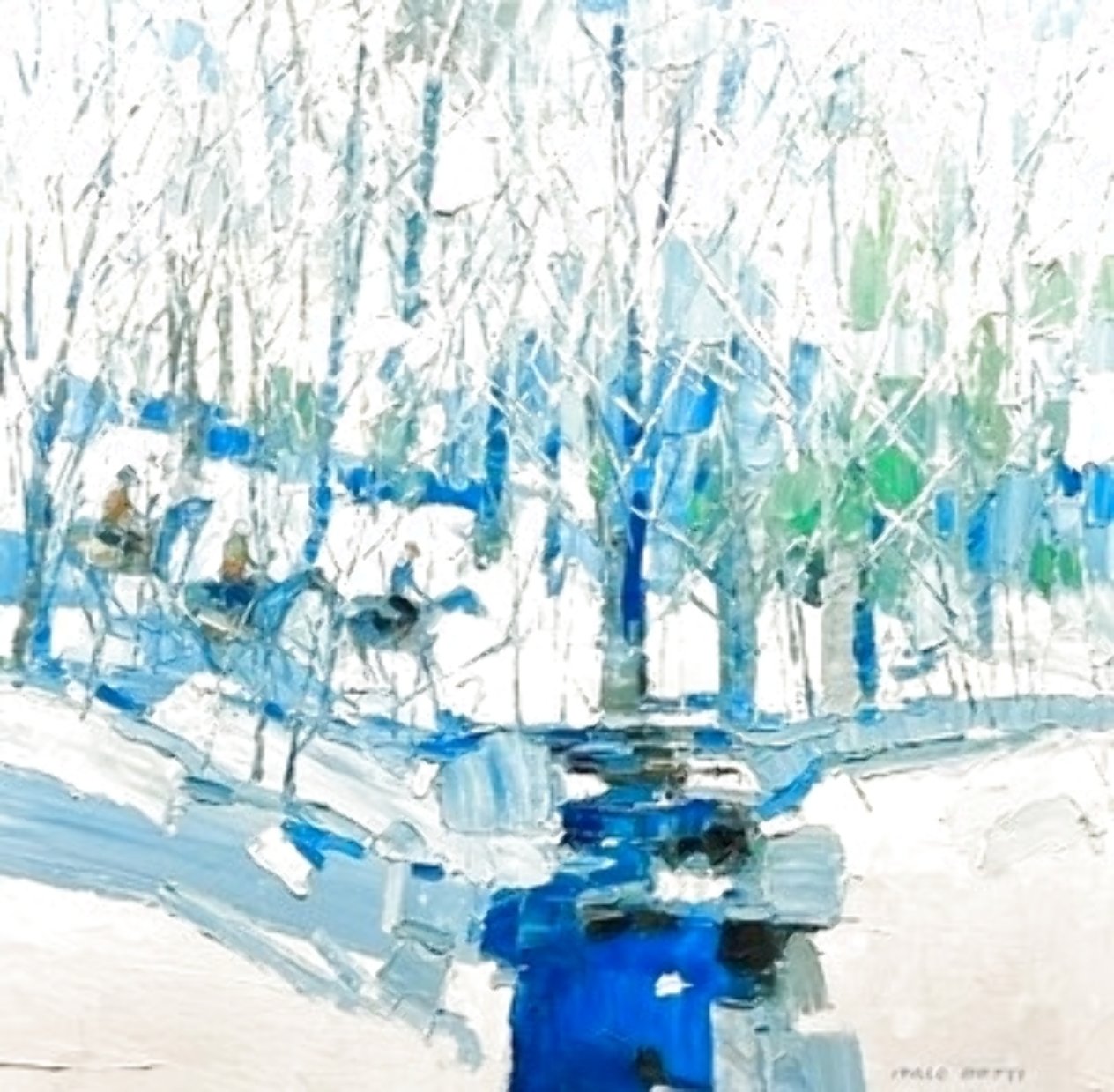 Horses Crossing Stream 1979 Oil on Canvas by Italo Botti - For Sale on ...