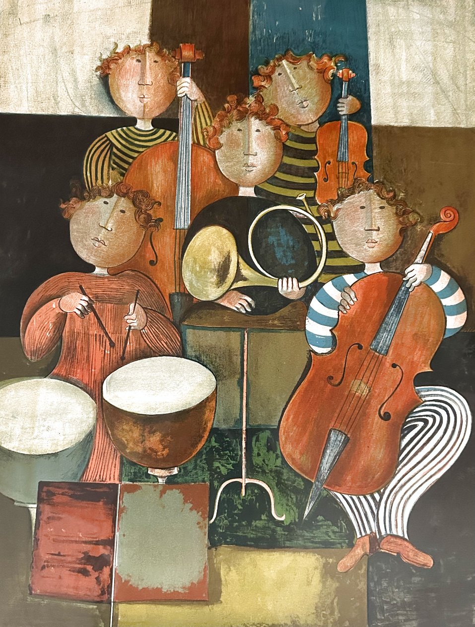 Musicians Limited Edition Lithograph by Graciela Rodo Boulanger - For Sale on Art Brokerage