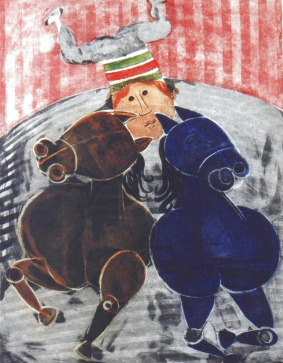 L'Acrobate 1970 Framed Limited Edition Etching 25x19 by Graciela Rodo Boulanger - For Sale on ...