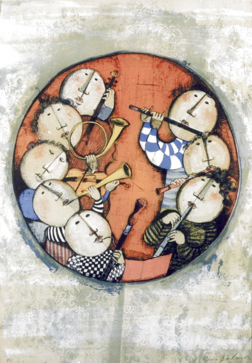 Musicians 1974 Limited Edition Lithograph 29x20 by Graciela Rodo Boulanger - For Sale on Art ...