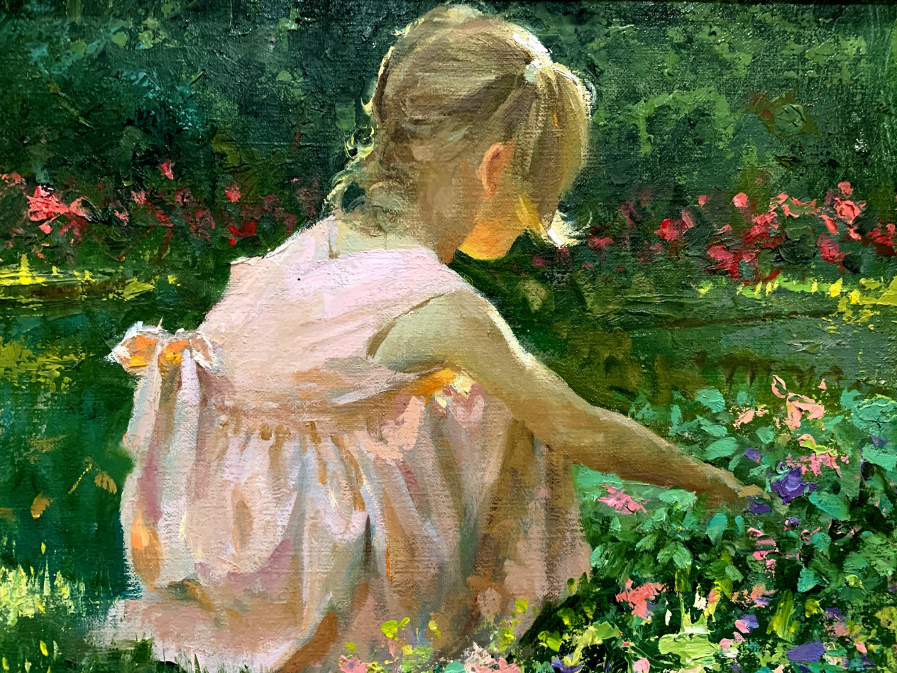 Spring Garden 2000 Oil on Canvas 8x10 by Joe Bowler - For Sale on Art ...