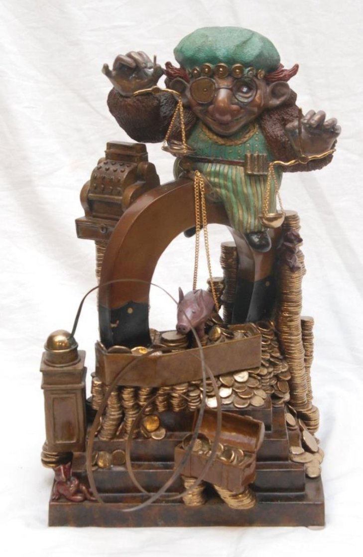 Midas Bronze Sculpture 1989 17 in by Charles Ray Bragg