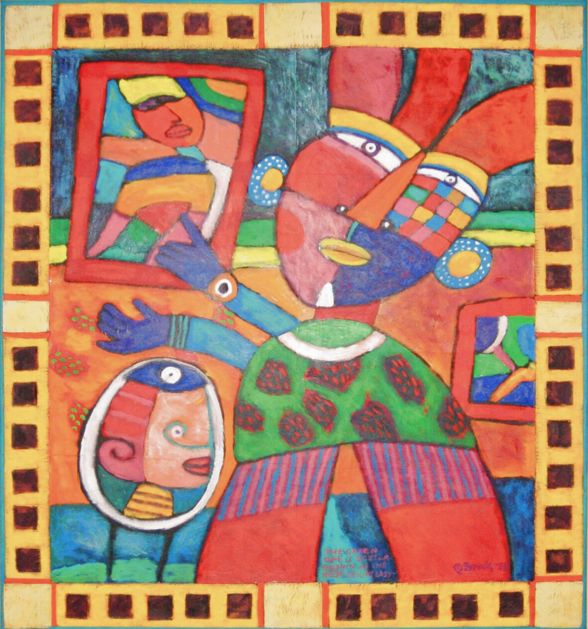 Green Dress Better Known as the Best Selling Lady 1999 Mixed Media on Canvas by Clemens Briels ...