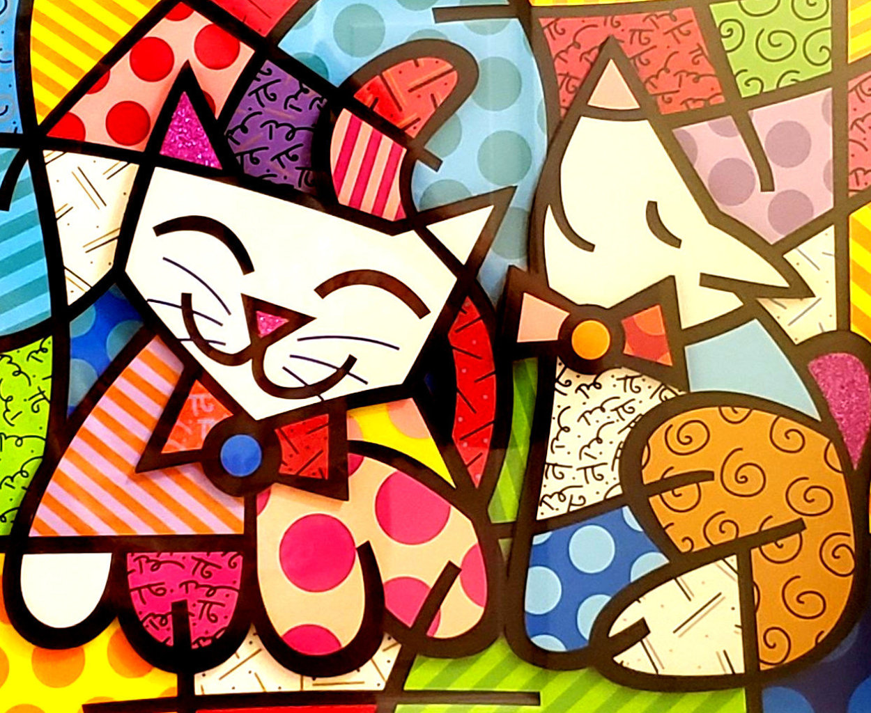 Happy Cat Snob Dog, 2018, 3D Serigraph, Pop Art Cat and Dog by Romero ...