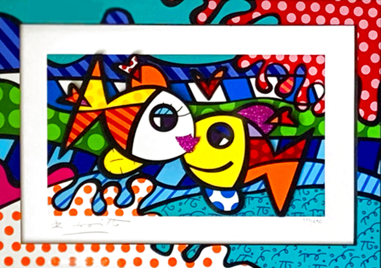 Romero Britto, Deeply in Love Too 2017, 3-D by Romero Britto