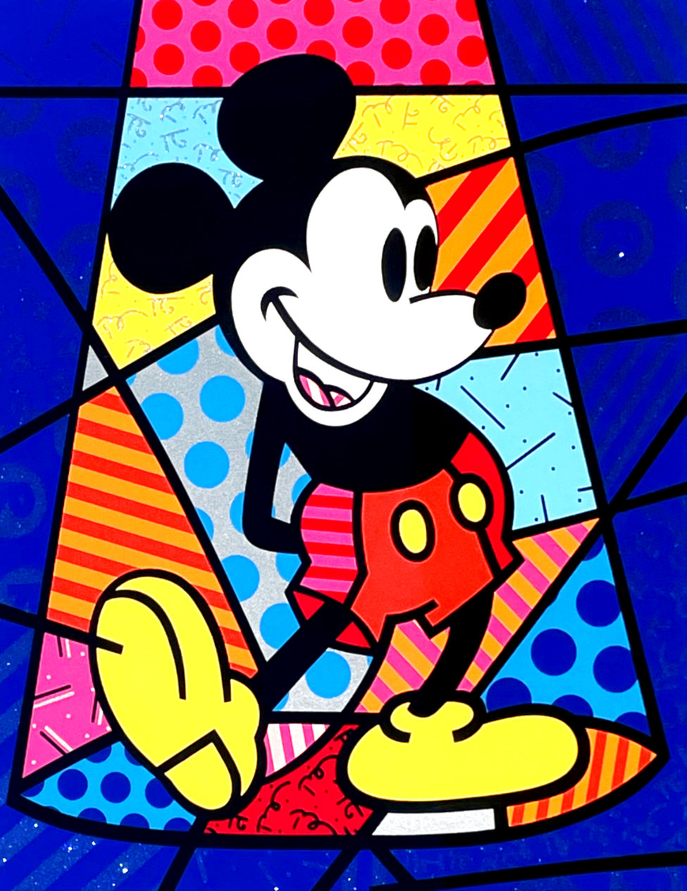 Mickey Mouse 1998 Serigraph 23x18 by Romero Britto - For Sale on Art ...