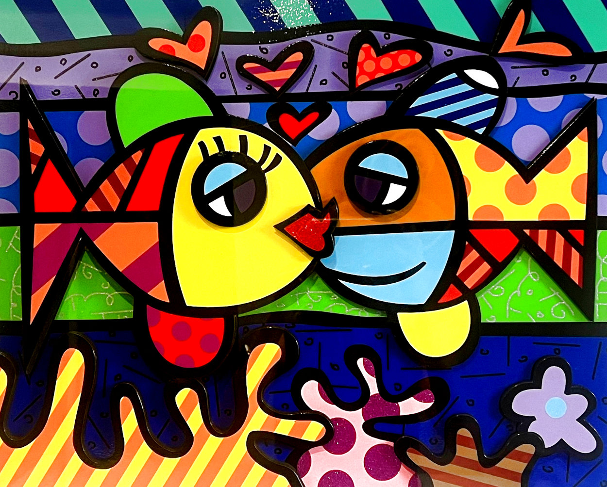 Holidays 2007 3-D Giclee 24x28 by Romero Britto