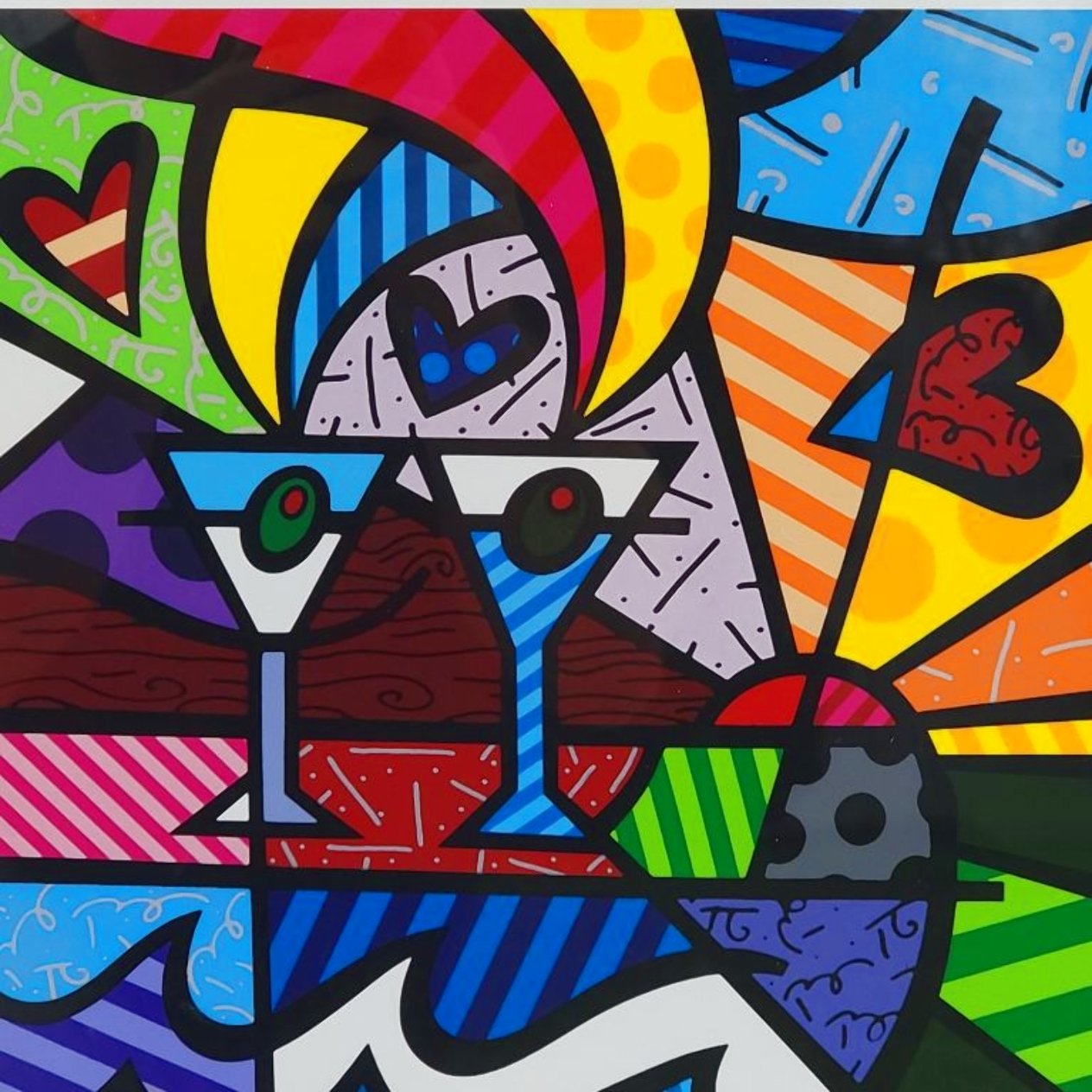 Happy Hour Giclee 12x12 by Romero Britto - For Sale on Art Brokerage