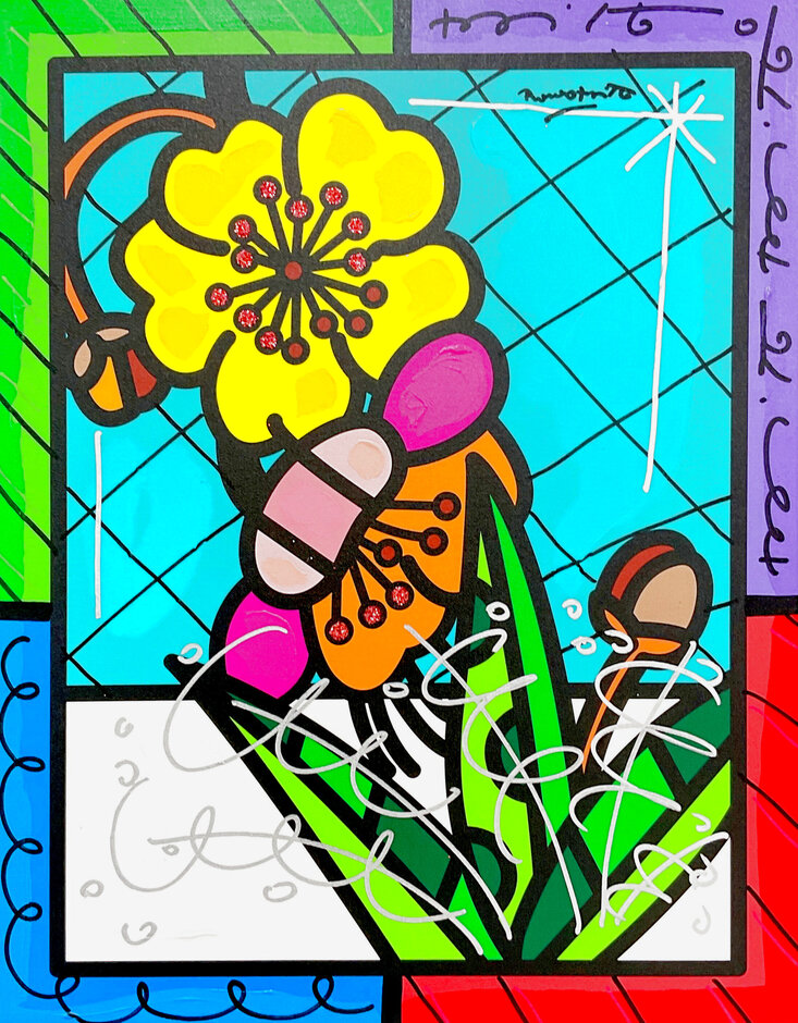 Romero Britto Original Paintings, Watercolors, Drawings And Works On ...