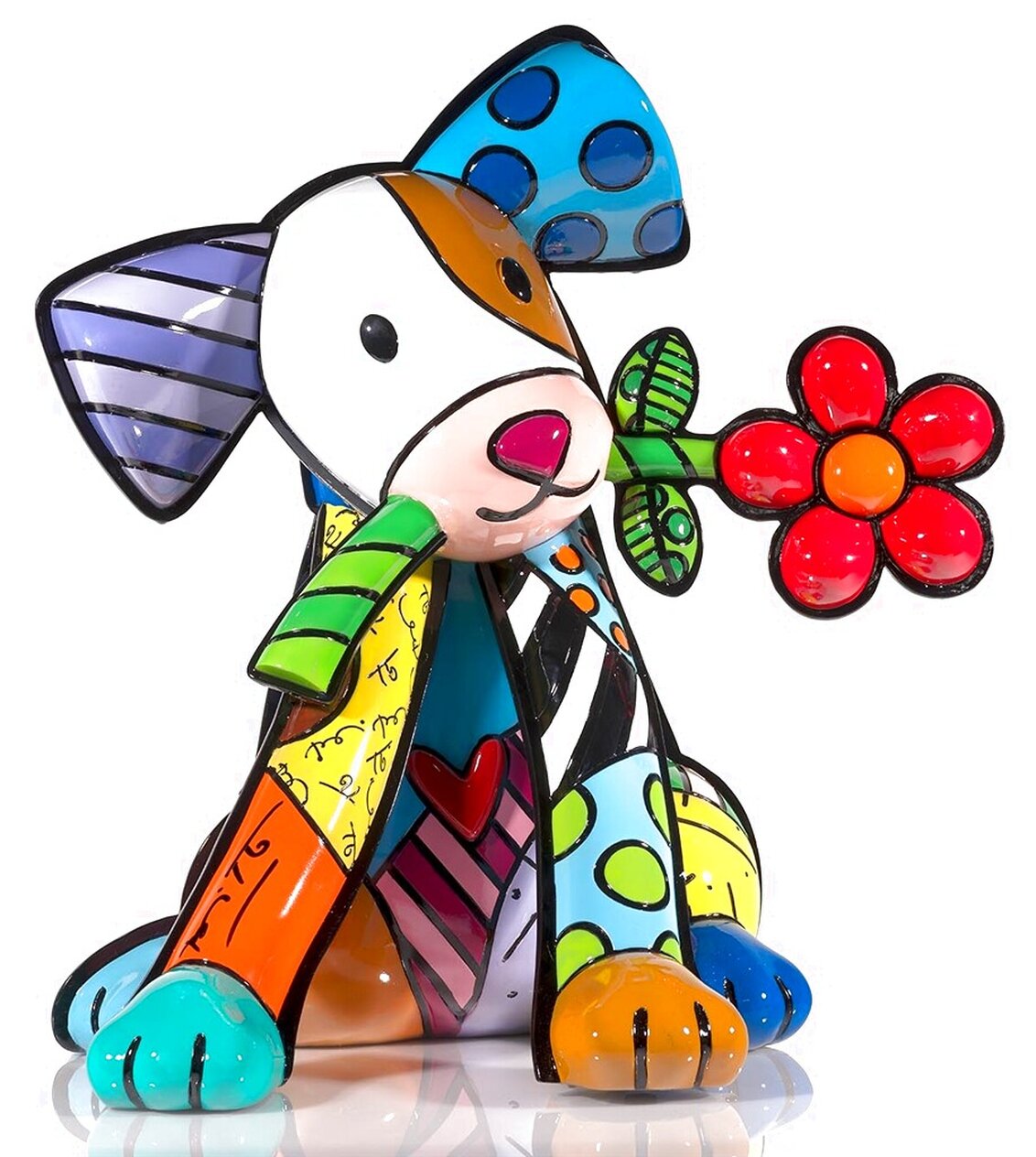 Lovely Dog 2018 Limited Edition Mixed Media Sculpture by Romero Britto ...