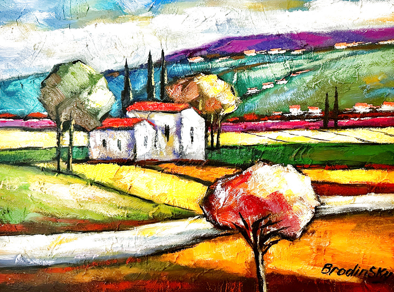 Farm Lane 2005 Oil on Canvas 12x16 by Slava Brodinsky - For Sale on Art ...