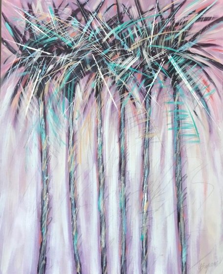 Michael Bryan artist, palm trees, original painting by Michael Bryan ...