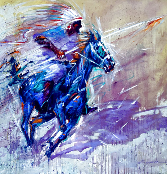Untitled Native American Portrait 1990 Oil on Canvas by Michael Bryan ...