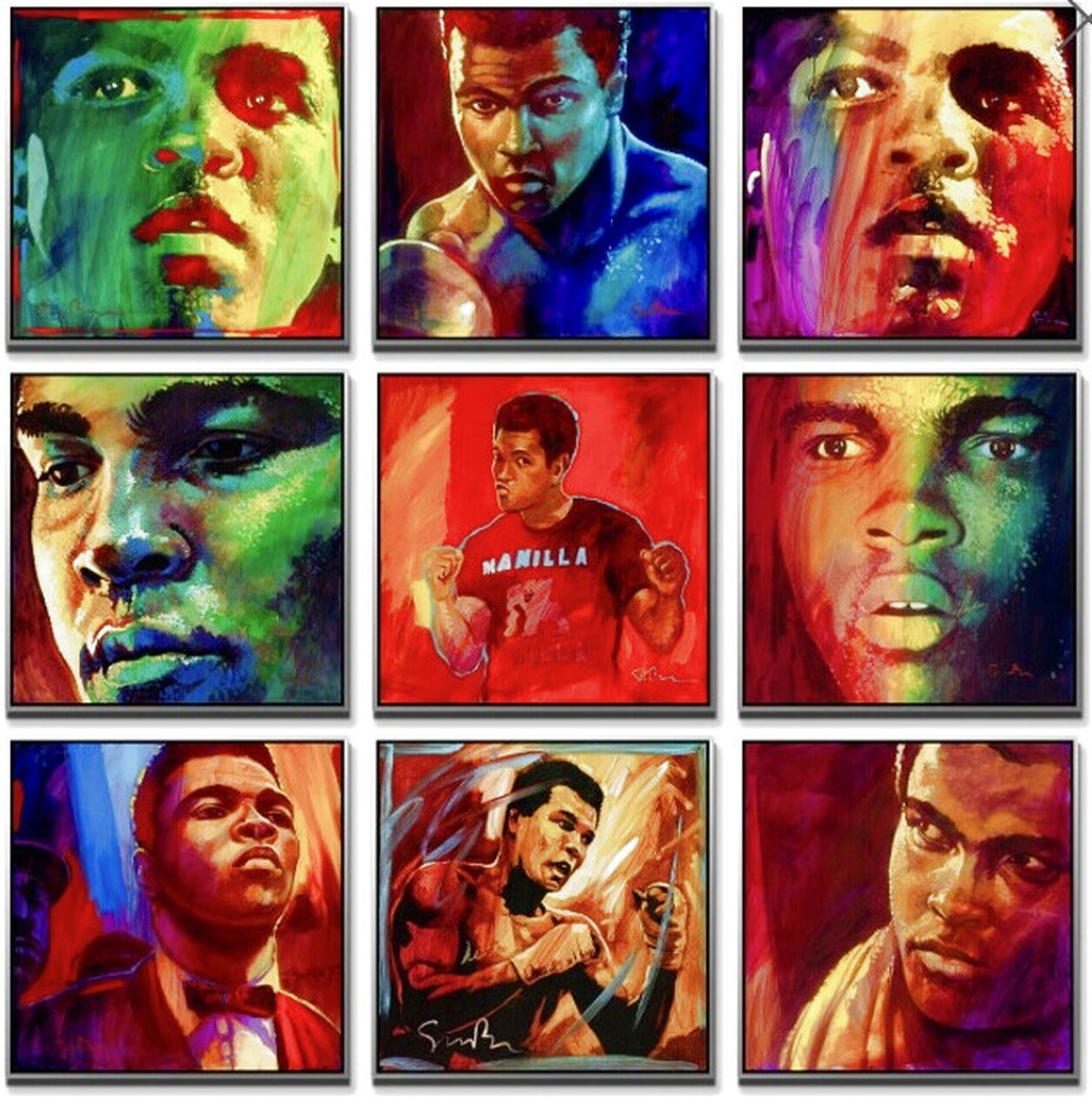 Mohammed Ali Set of 9 2021 Framed Limited Edition Giclees on Canvas by ...