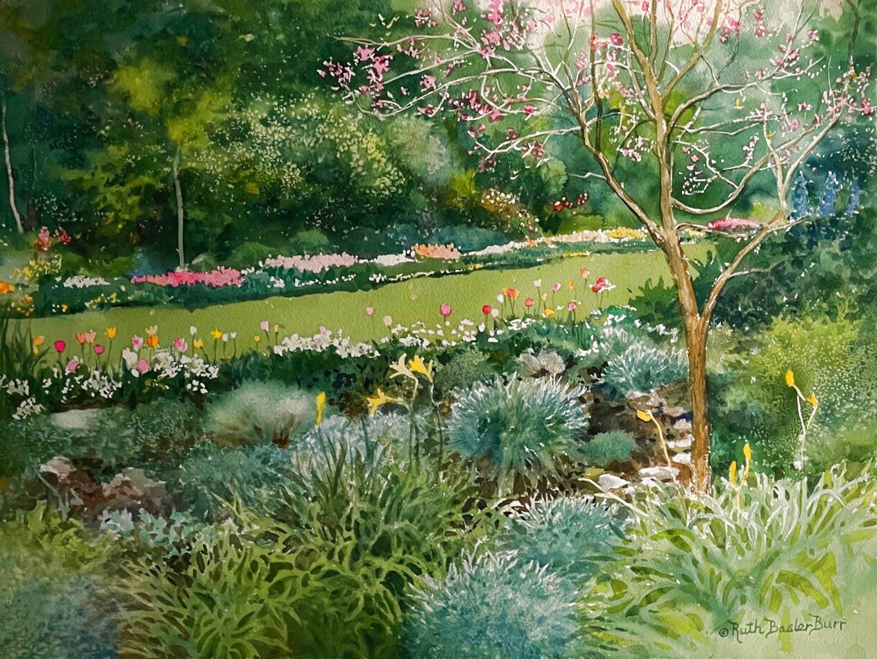 Descanso Gardens II Watercolor by Ruth Basler Burr - For Sale on Art ...