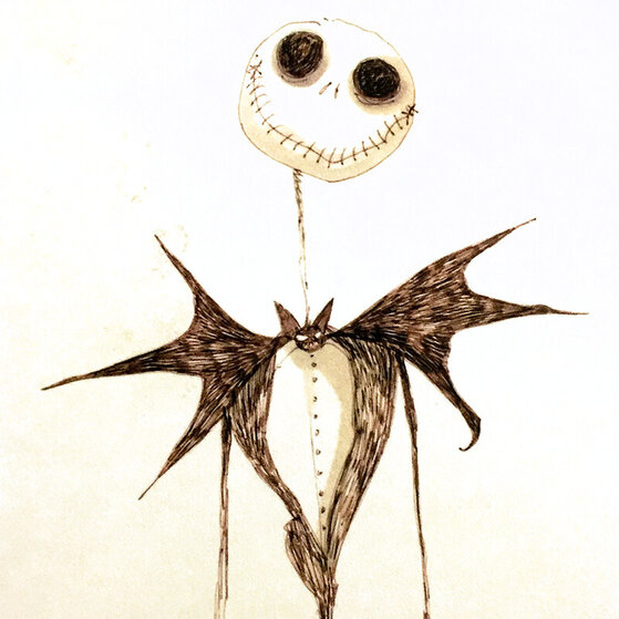 Jack Skellington 1993 Limited Editon Lithograph on Paper by Tim Burton ...