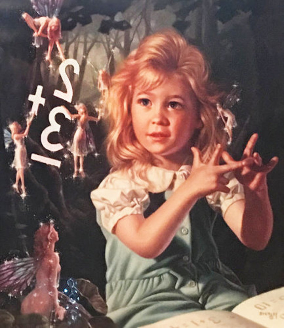 bob byerley print of girl and boy learning to count by Bob Byerley ...