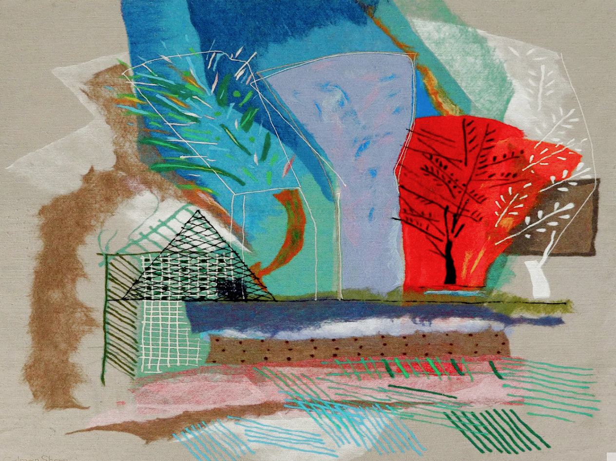 Tropical Gardens 1990 Mixed Media Tapestry by Calman Shemi - For Sale ...