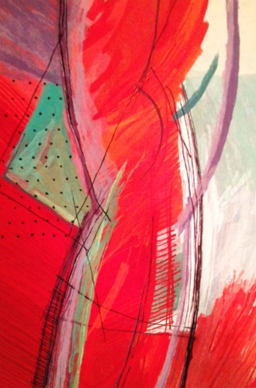 2 Sided Tapestry 1987 79x53 Huge by Calman Shemi