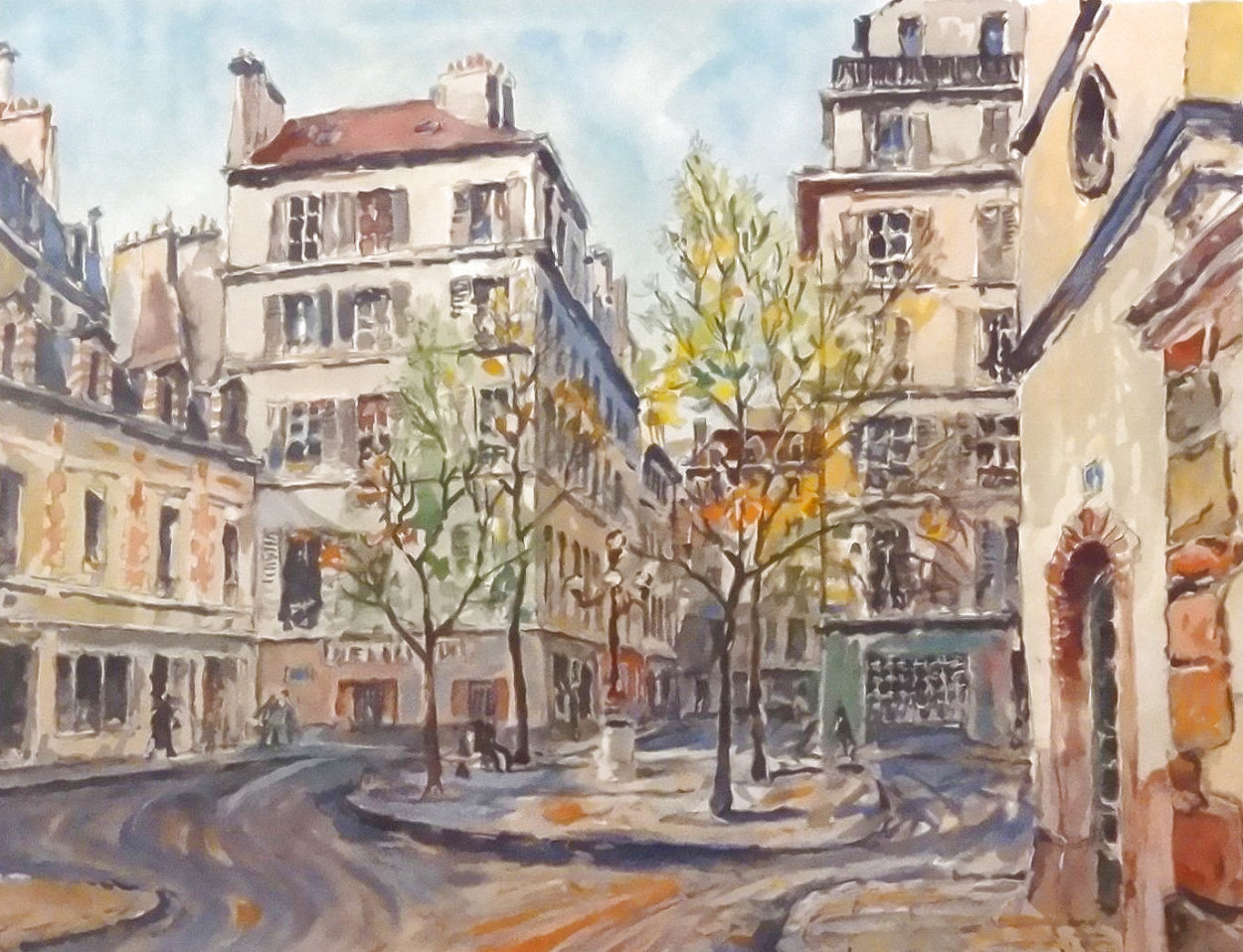 Paris Place Furstenberg, 1997, Serigraph, 7x9, by Pierre Eugene Cambier
