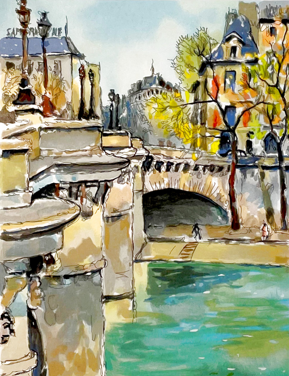 Le Pont Neuf II 2000 Serigraph 11x8 by Pierre Eugene Cambier - For Sale ...