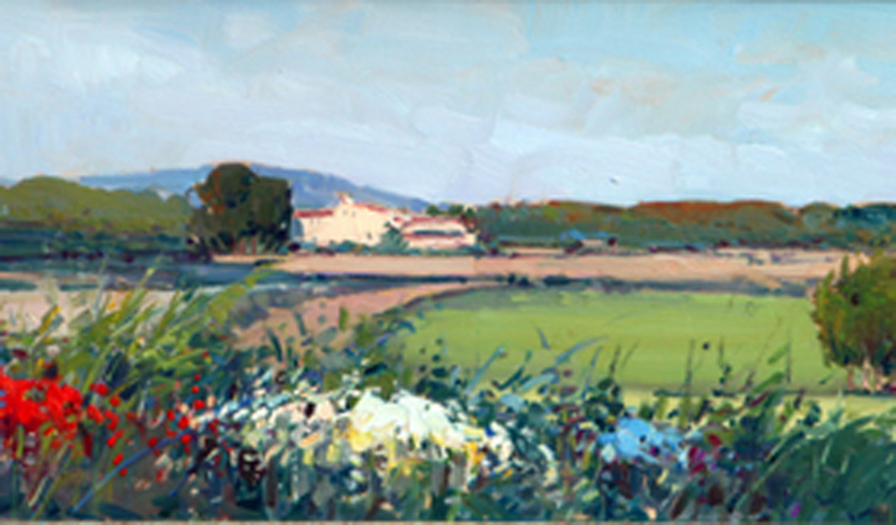 Summer Lanscape 9x40 by Rosa Canto - For Sale on Art Brokerage
