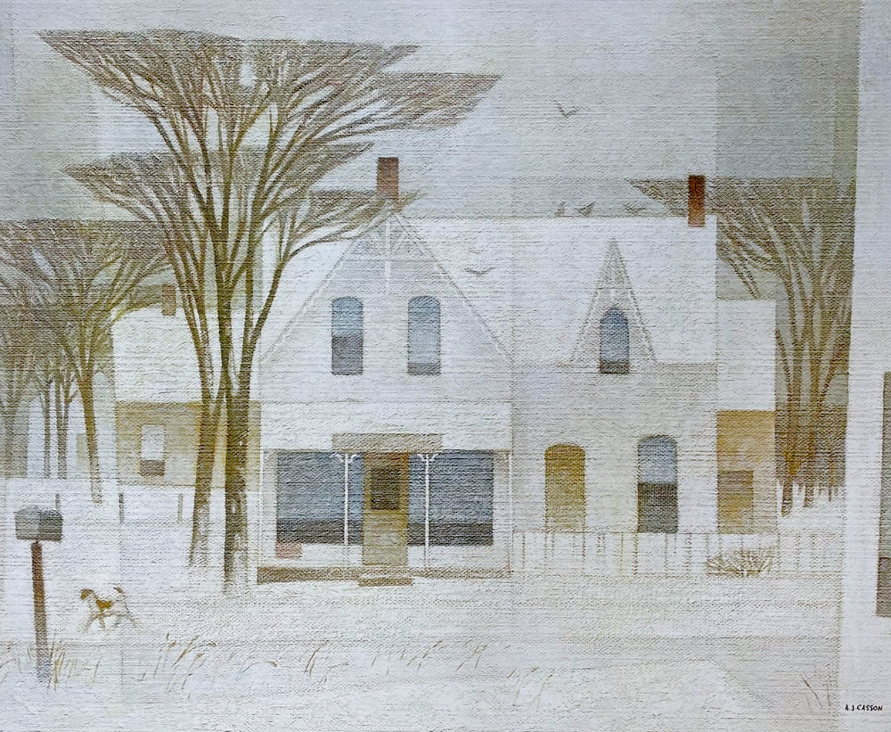 A Sunday Morning AP 1998 Limited Edition Lithograph by A.J. Casson ...