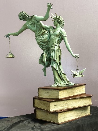 Lady Liberty Summons Justice to Weigh the Price of Peace Resin ...