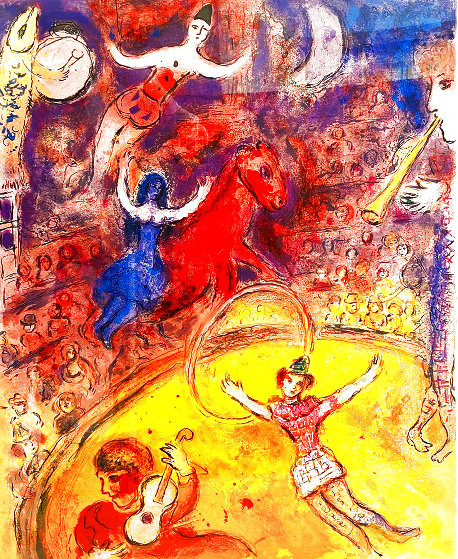 Le Cirque (The Circus) 1969, Lithograph on Reeves Acid-Free Mount ...