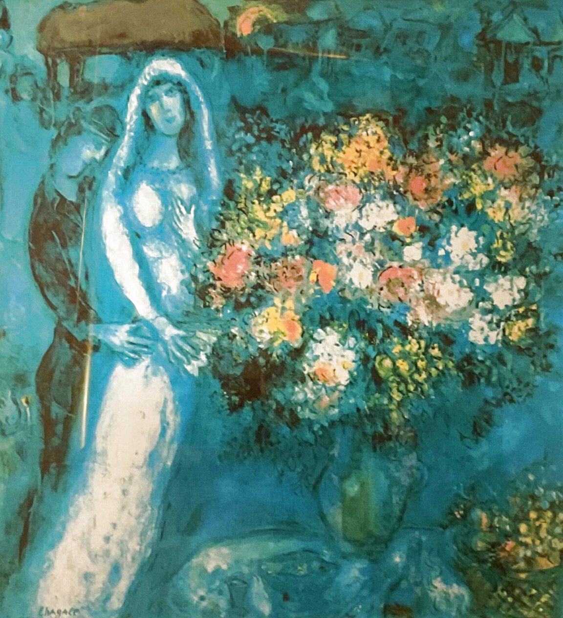Wedding Bouquet Limited Edition Lithograph by Marc Chagall - For Sale on Art Brokerage