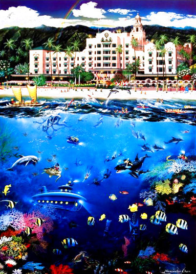 Alexander Chen, Mykonos Windmill And Little Venice, original painting ...