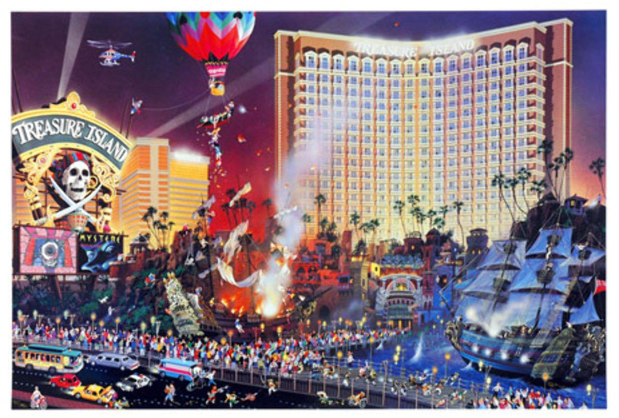 Boulevard of Dreams and The Great Escape (Las Vegas) AP Set of 2 Serigraph 27x39 by Alexander ...