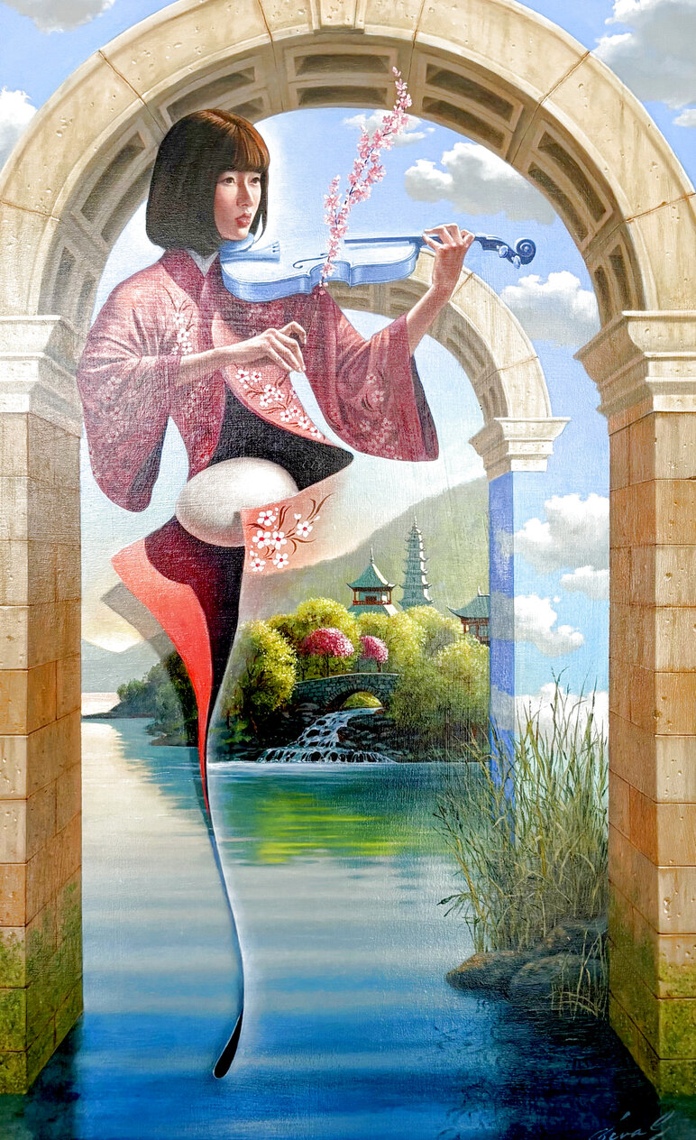 Arkanum of Sakura 2017 Oil on Canvas by Michael Cheval - For Sale on ...