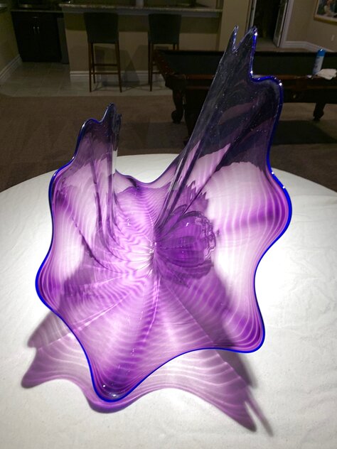 Football - Orange Unique Glass Sculpture 14 in by Dale Chihuly - For ...