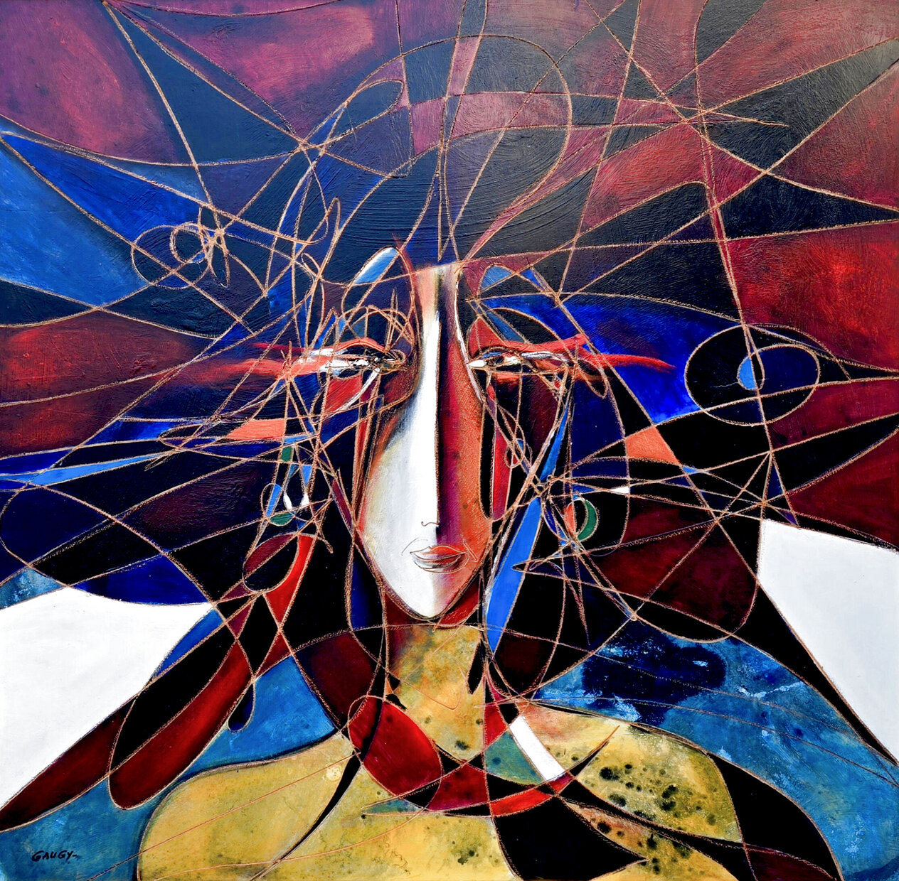Eyes Oil on Wood by Jean Claude Gaugy - For Sale on Art Brokerage
