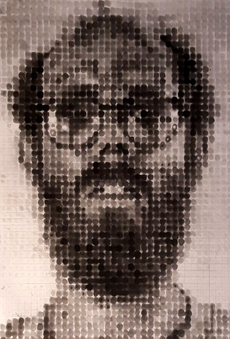 Self Portrait 1989 Lithograph 12x8 by Chuck Close