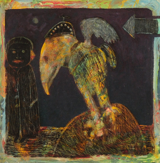 Birdwatcher 1994 12x12 by Walter Crump - For Sale on Art Brokerage