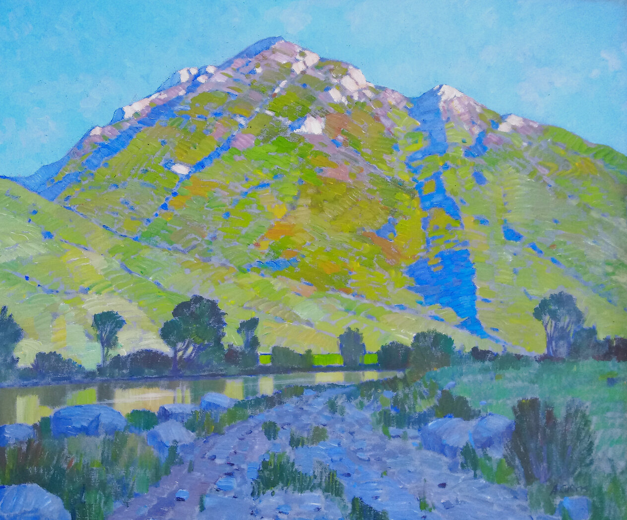 Kern River 1974 Acrylic on Canvas by Alan Curtis - For Sale on Art ...