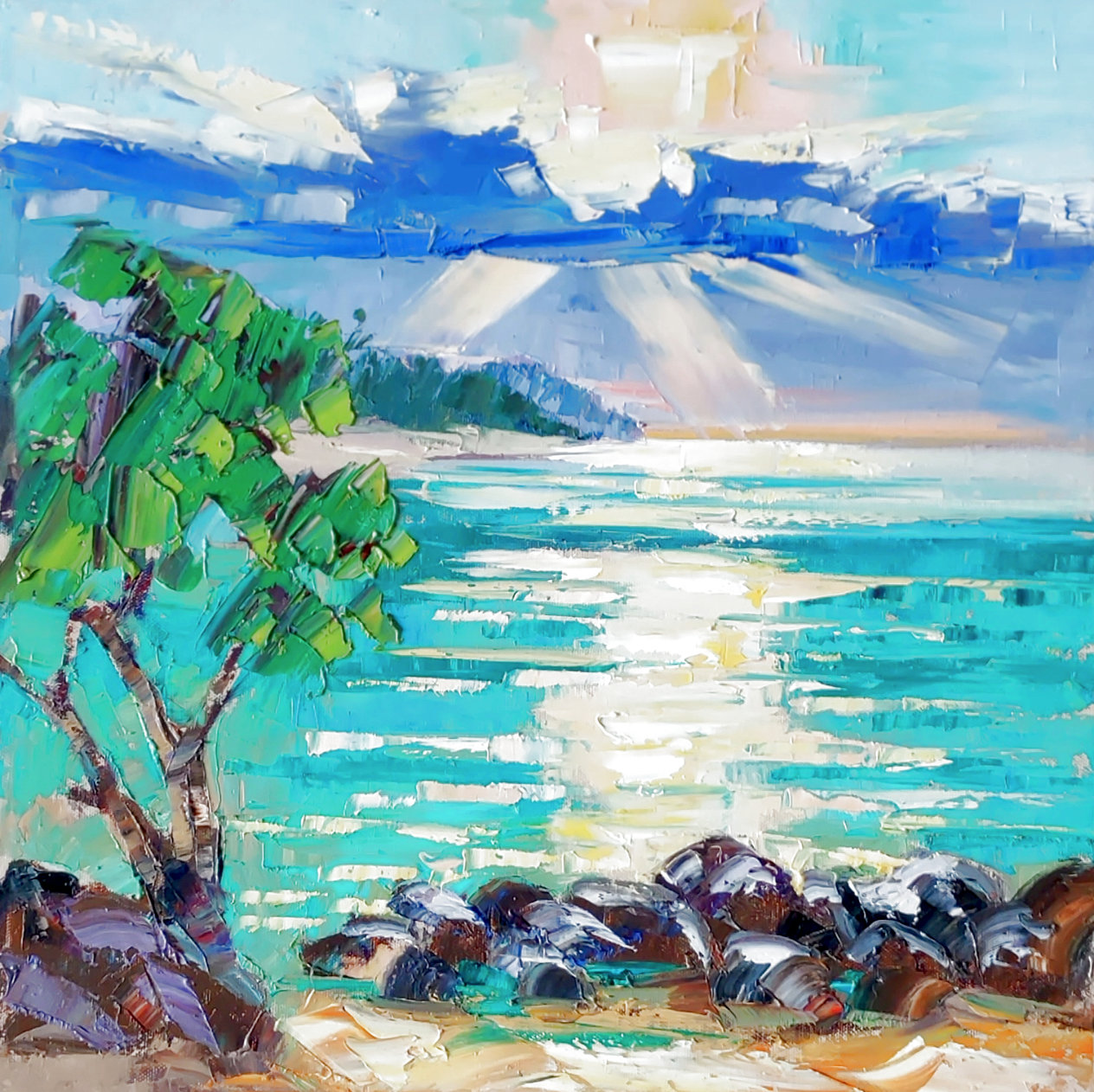 Sunset at Baldwin Beach 2022 Oil on Canvas by Roman Czerwinski - For ...