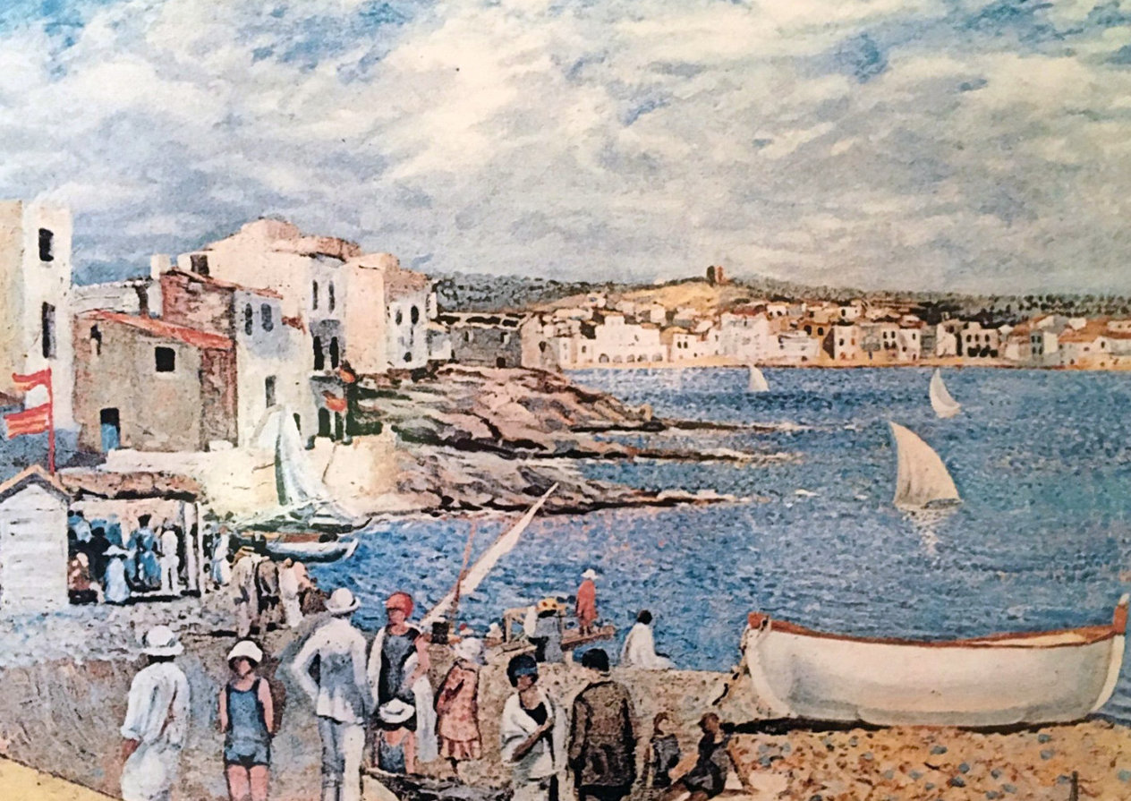 Llaner Beach in Cadaques Lithograph 18x24 by Salvador Dali - For Sale ...