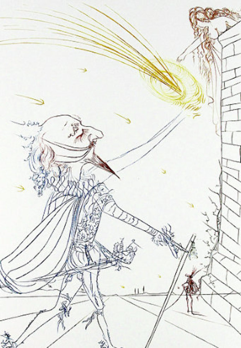 cyrano de bergerac , print, salvador dali, play, stage character by ...