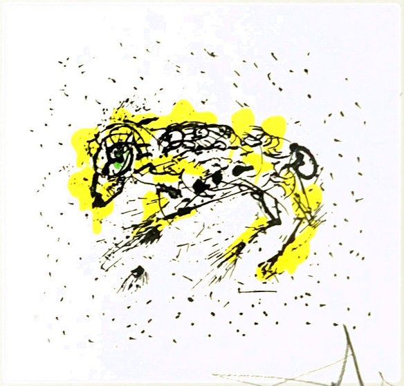 Zodiac II Aries 1975 Etching 8x7 By Salvador Dali For Sale On Art Zodiac II Aries 1975 Etching 8x7 By Salvador Dali For Sale On Art