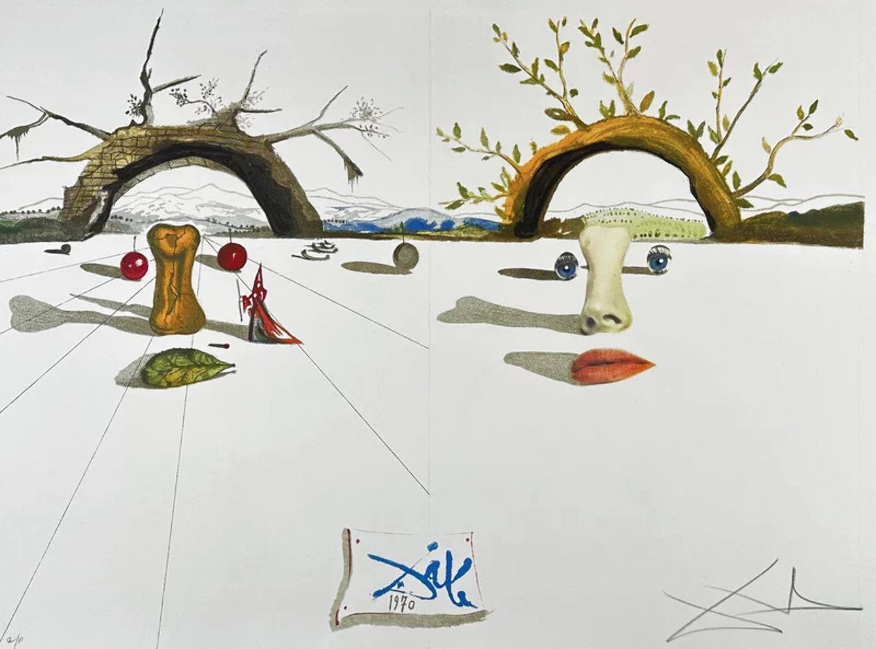 Winter and Summer 1973 Limited Edition Lithograph Etching by Salvador ...