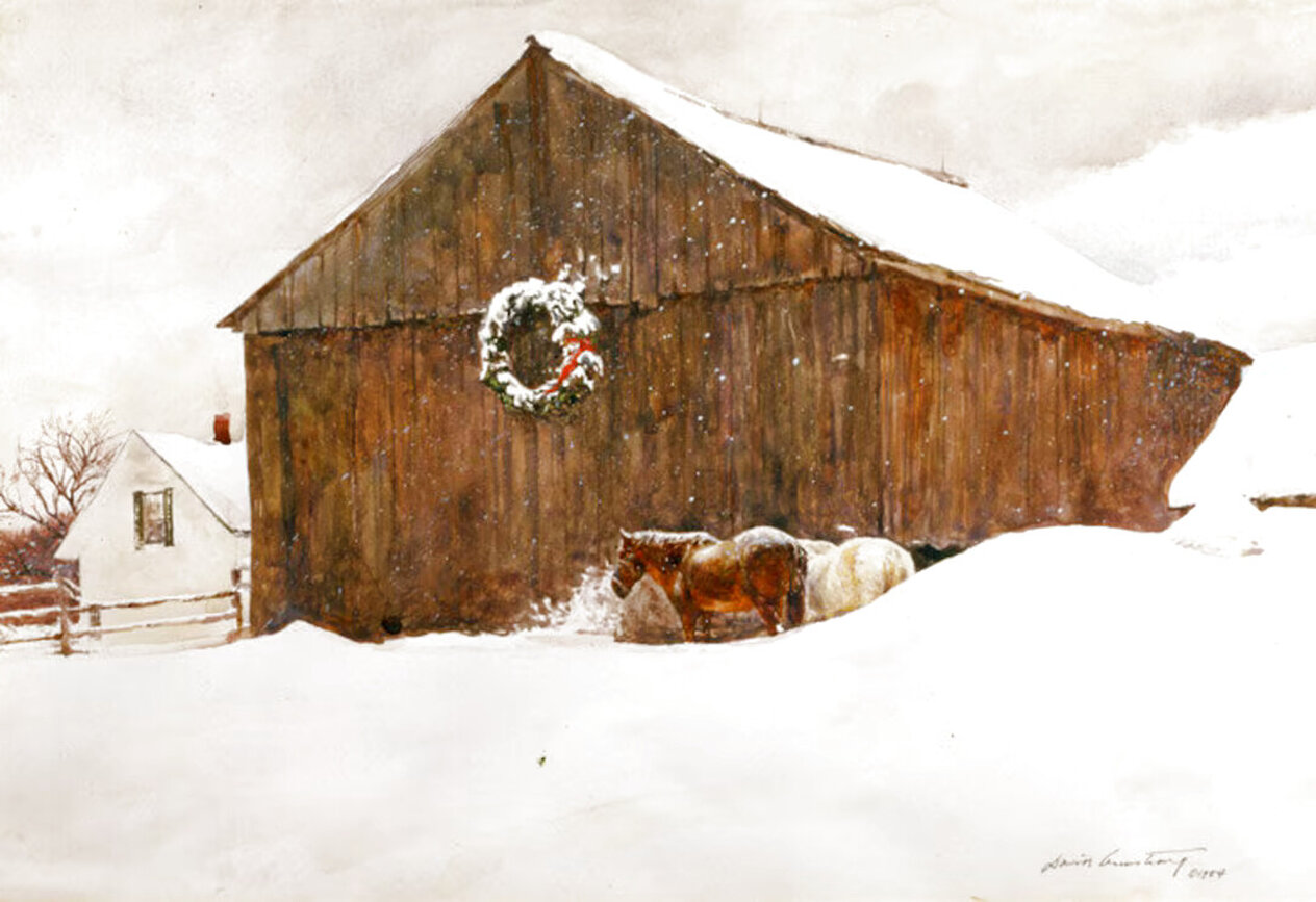 Christmas Snow Framed Limited Edition Lithograph by David Armstrong ...